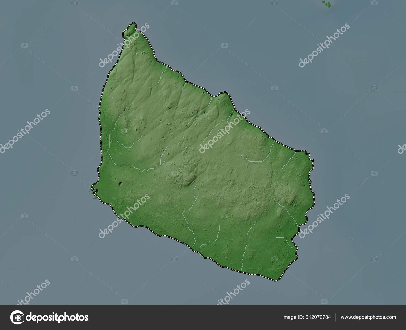 Bornholm Island Denmark Elevation Map Colored Wiki Style Lakes Rivers Stock Photo by ©Yarr65 ...