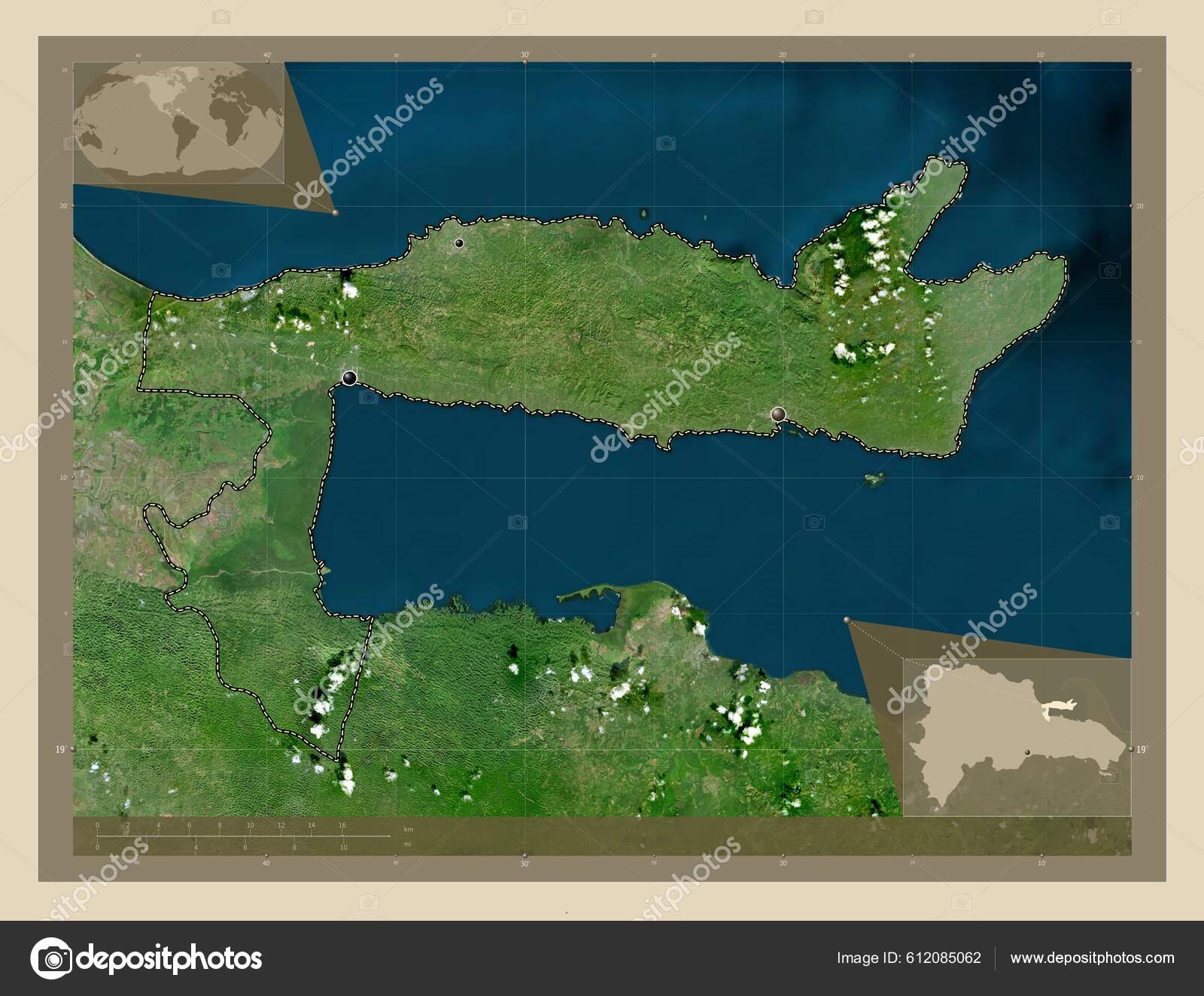 Samana Provincia República Dominicana Mapa Satelital Alta Resolución ...
