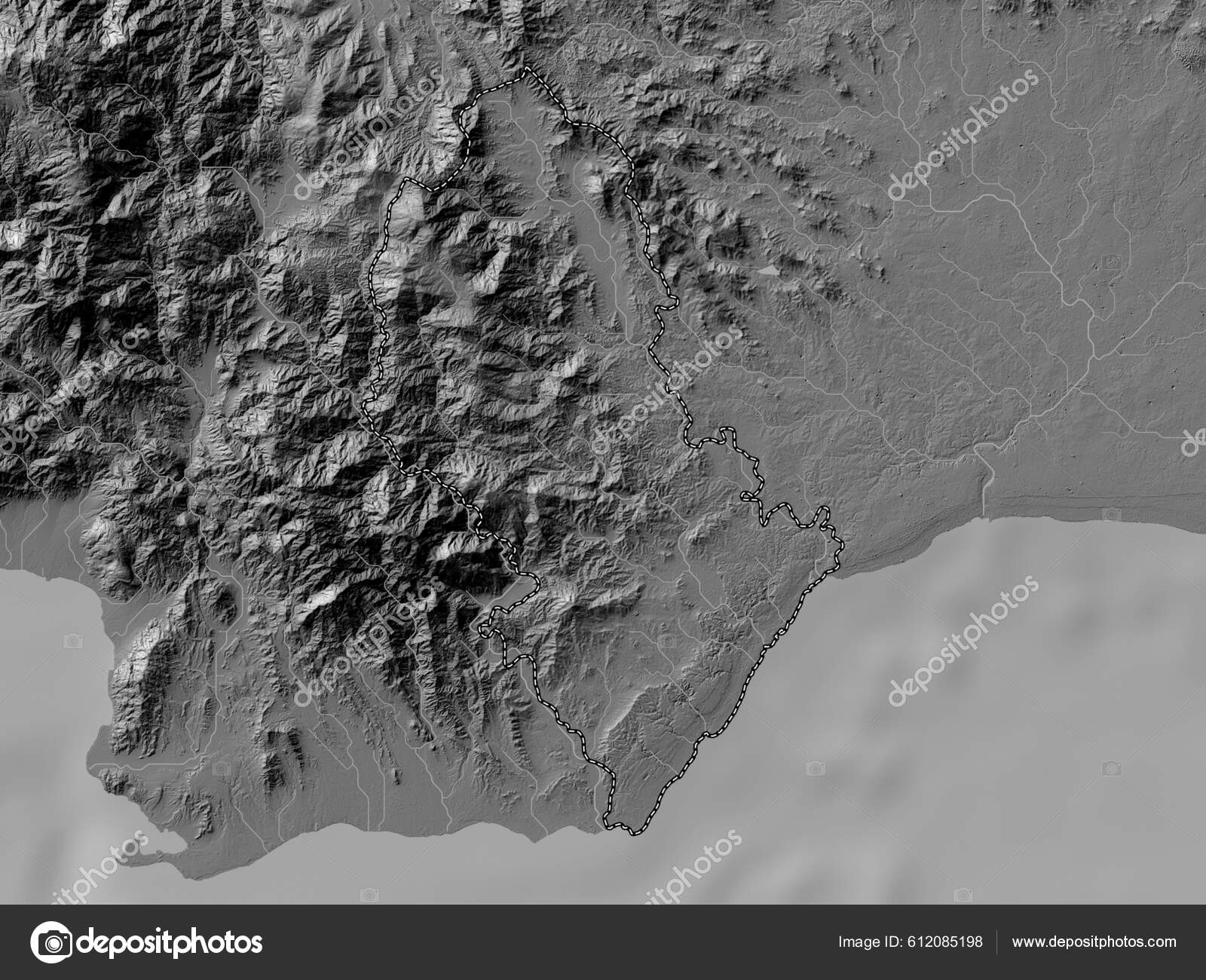 San Cristobal Province Dominican Republic Bilevel Elevation Map Lakes ...