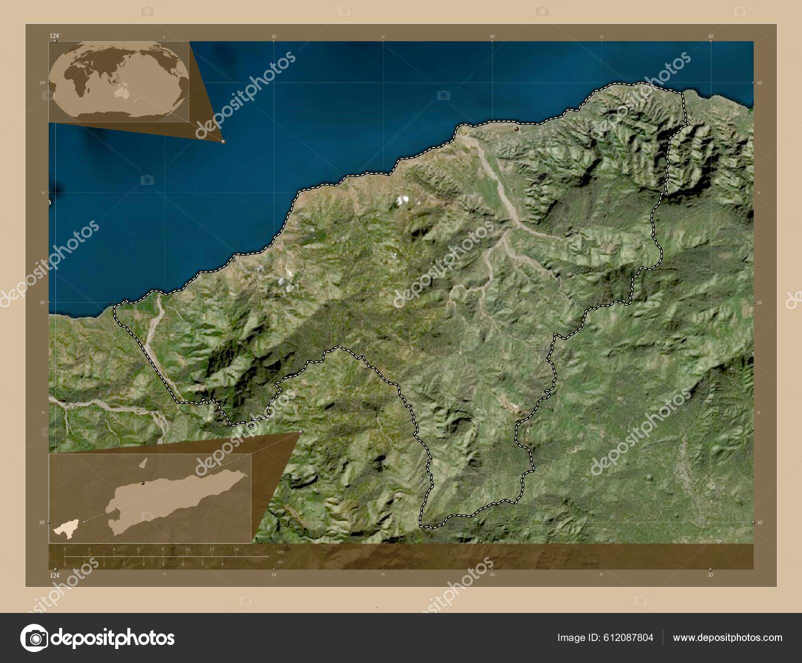 Oecusse Municipio Timor Oriental Mapa Satelital Baja Resolución Mapas ...