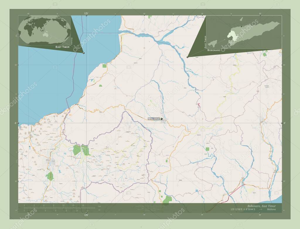 Bobonaro, municipio de Timor Oriental. Open Street Map. Ubicaciones y ...