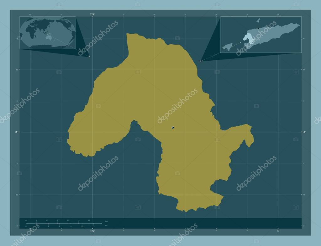 Bobonaro, municipio de Timor Oriental. Forma de color s lido ...