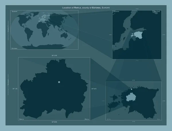 Rapla, county of Estonia. Diagram showing the location of the region on ...