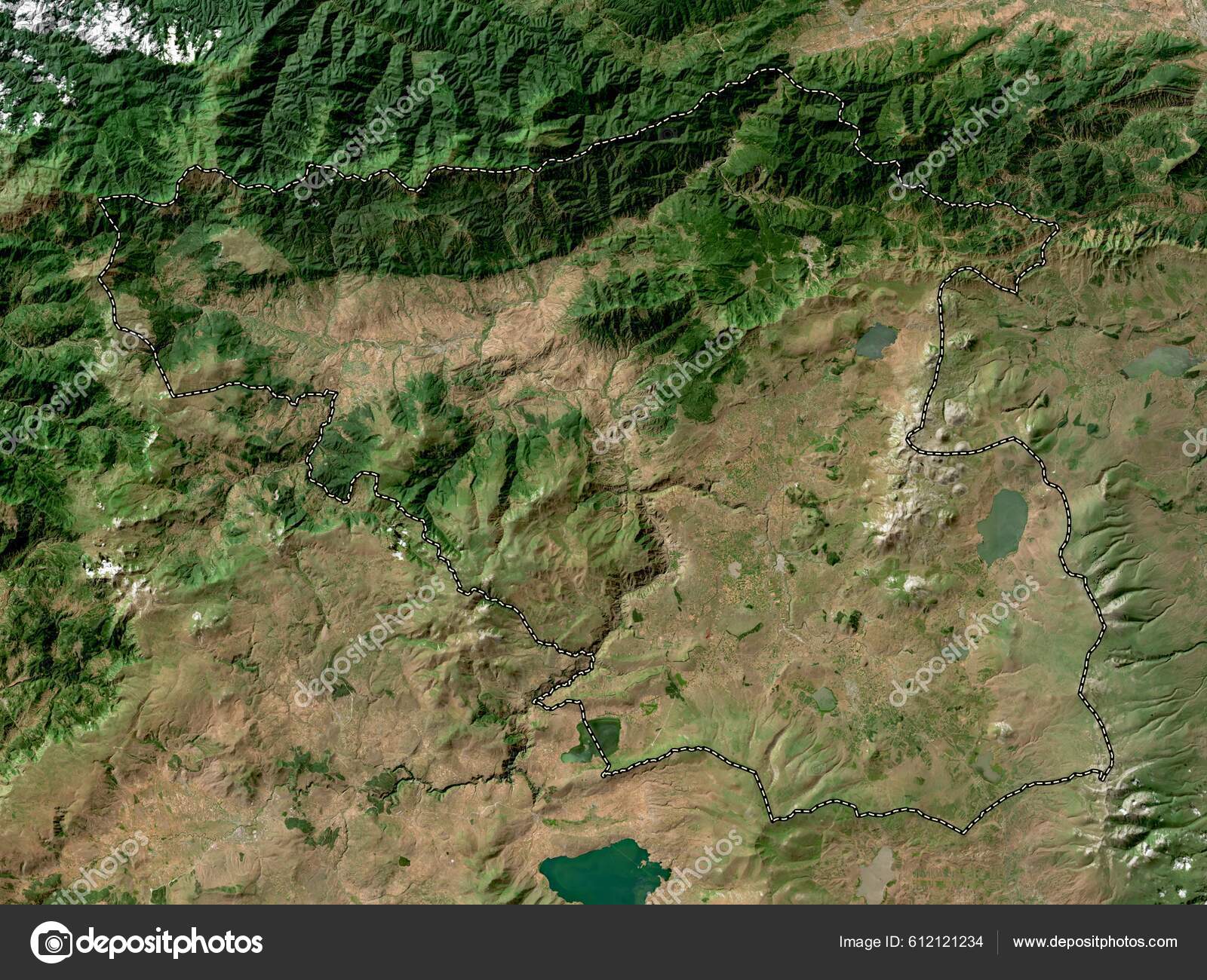 Samtskhe Javakheti Region Georgia High Resolution Satellite Map — Stock Photo © Yarr65 #612121234