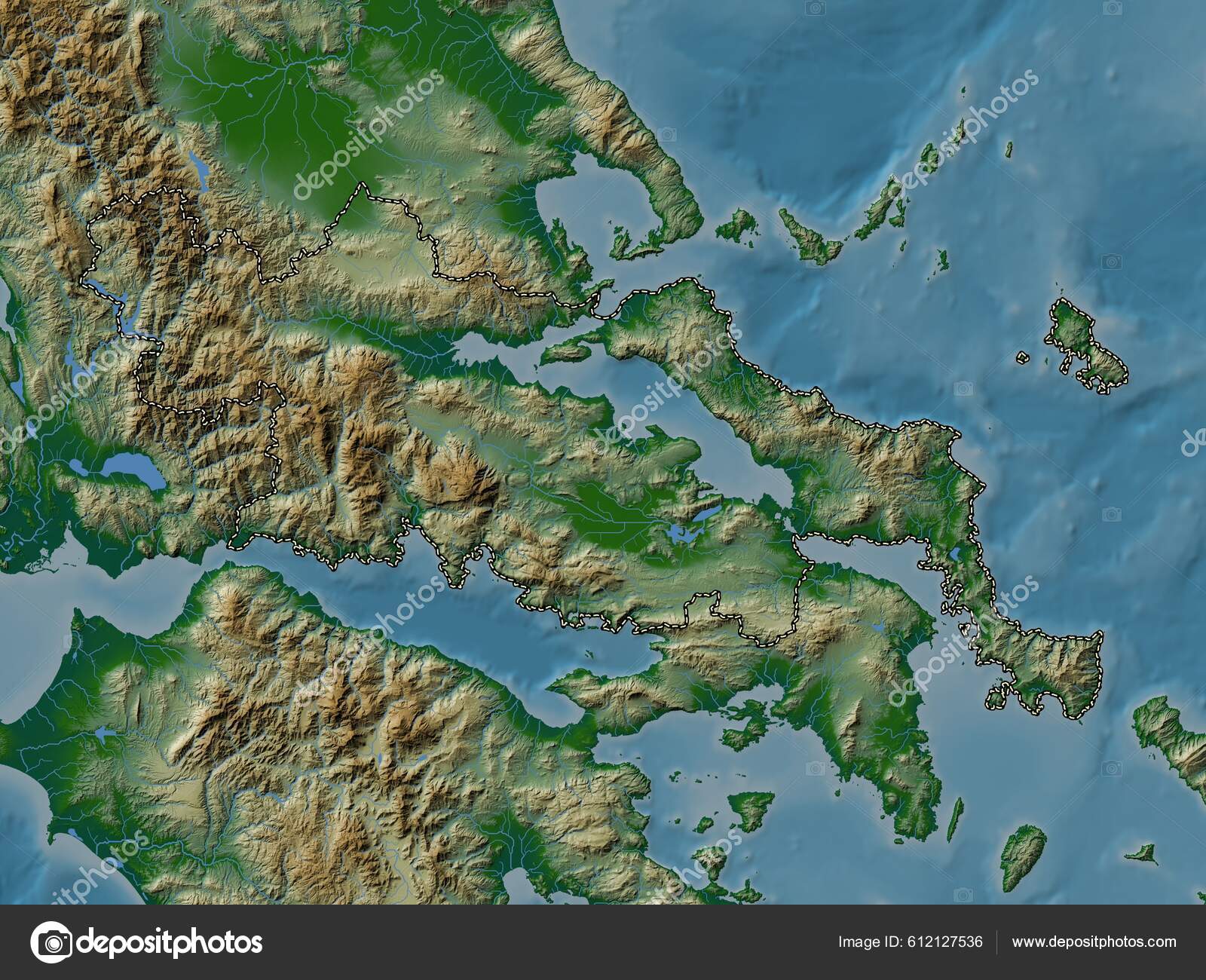 Topographical Map Of Greece