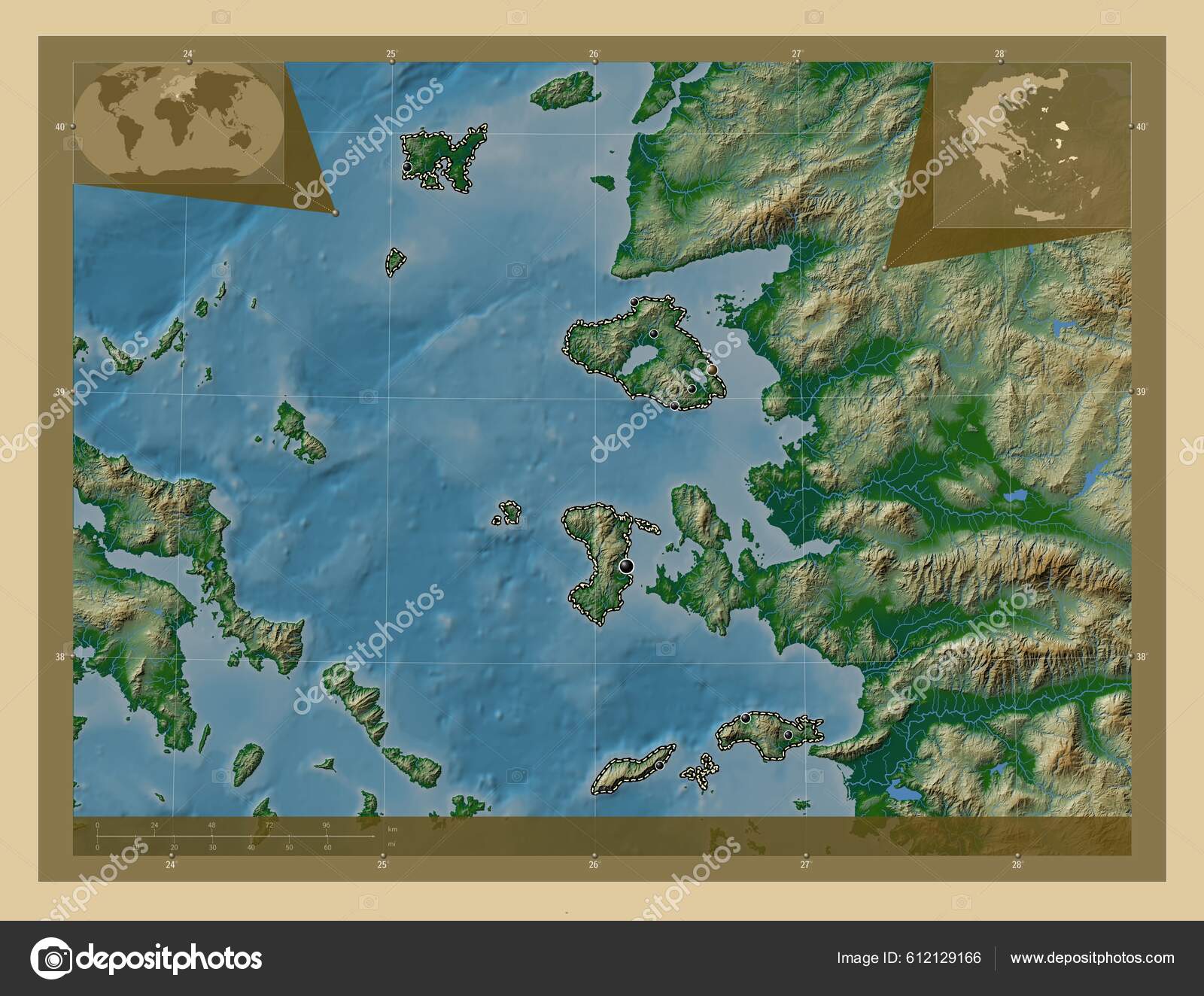 Topographical Map Of Greece