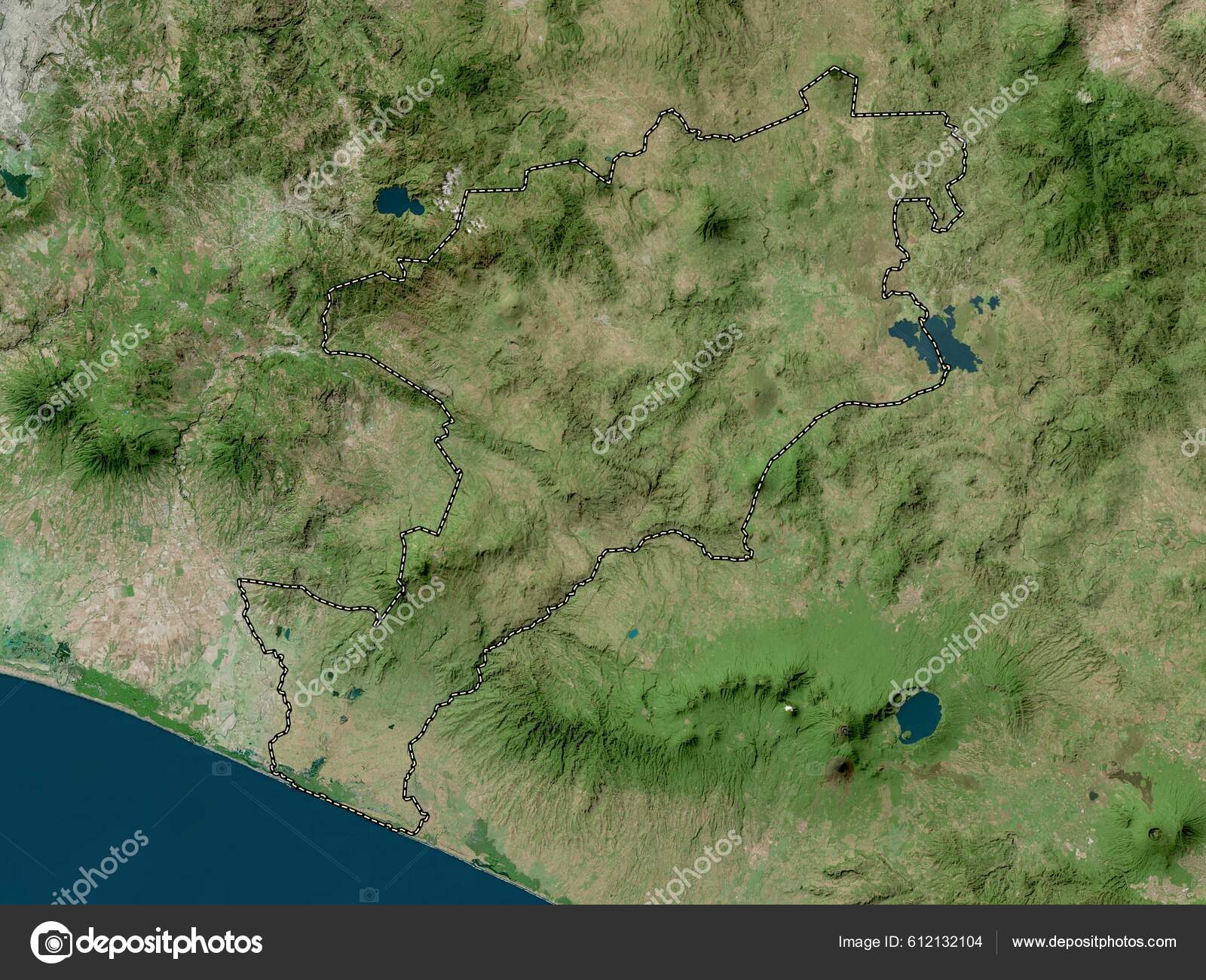 Jutiapa Department Guatemala High Resolution Satellite Map — Stock Photo © Yarr65 #612132104