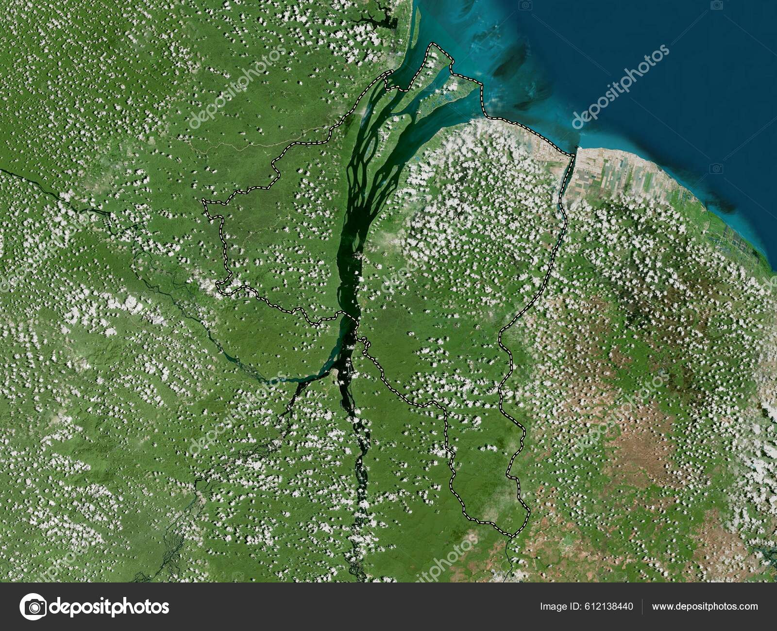 Essequibo Islands West Demerara Region Guyana High Resolution Satellite ...