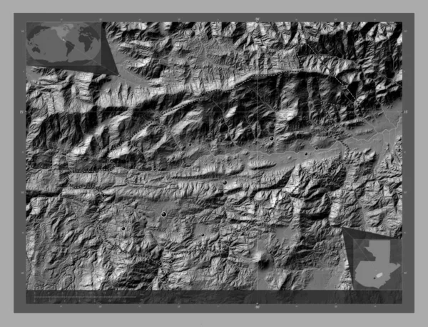 El Progreso, departamento de Guatemala. Mapa de elevación de Bilevel ...