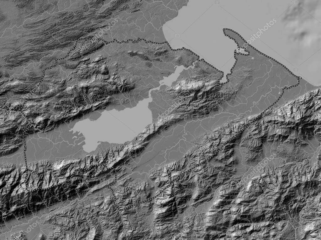Izabal, departamento de Guatemala. Mapa de elevación de Bilevel con ...