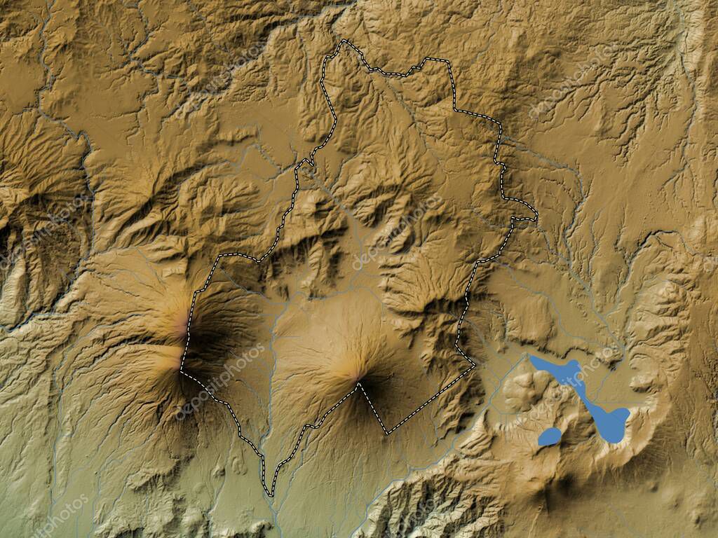 Sacatepequez, departamento de Guatemala. Mapa de elevación de colores ...