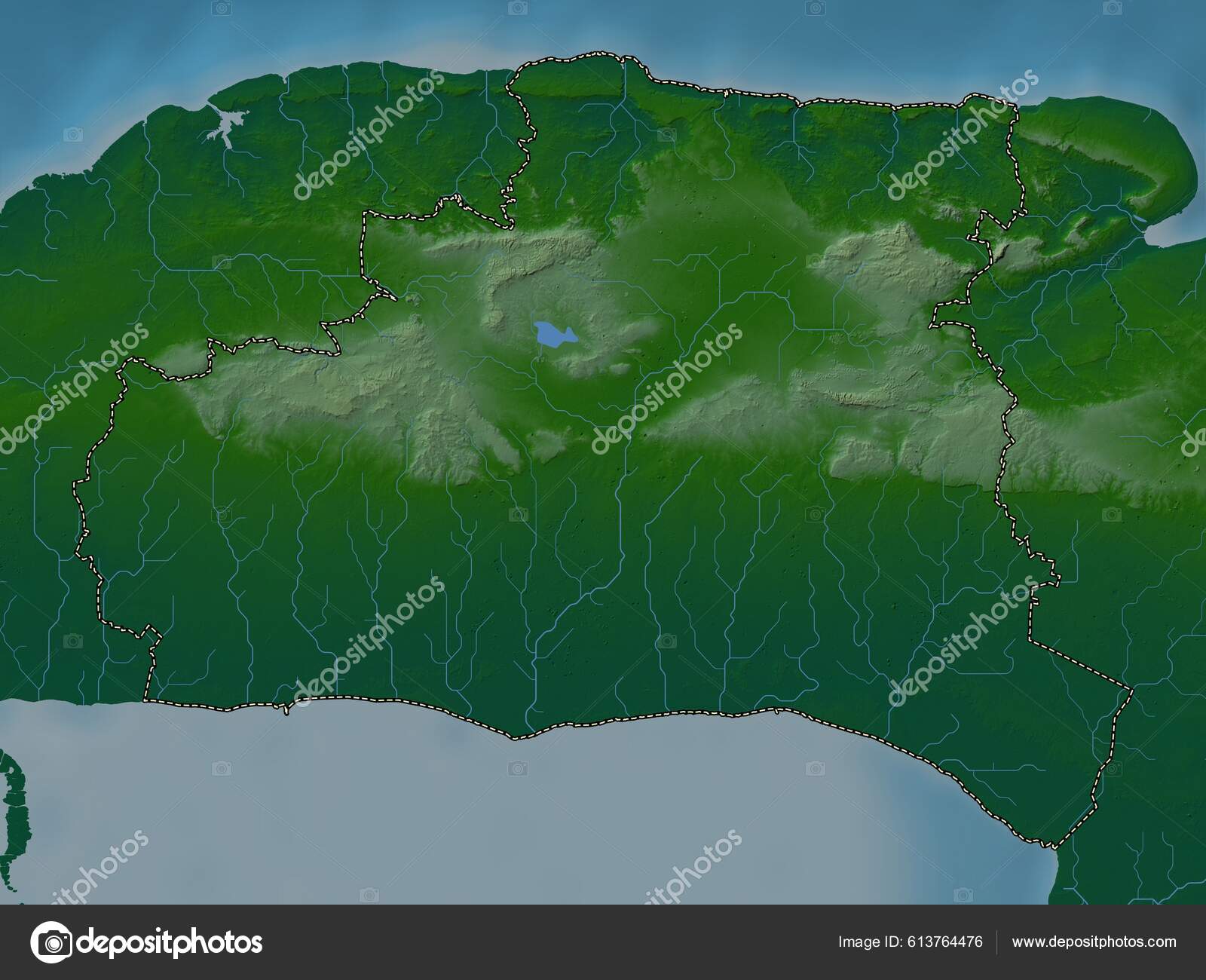 Mayabeque Province Cuba Colored Elevation Map Lakes Rivers — Stock ...