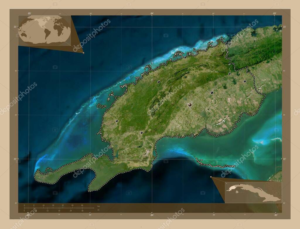 Pinar del Río, provincia de Cuba. Mapa satelital de baja resolución ...