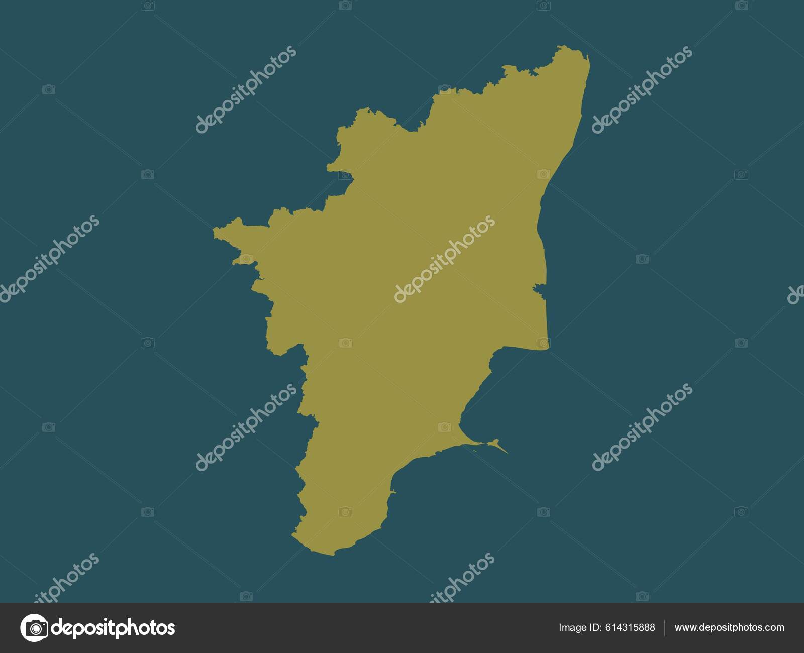 Tamil Nadu State India Solid Color Shape Stock Photo by ©Yarr65 614315888