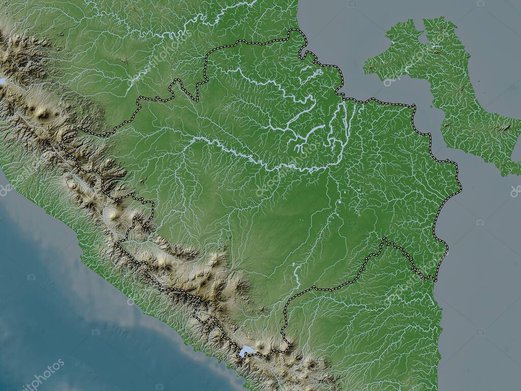Sumatera Selatan, provincia de Indonesia. Mapa de elevación coloreado ...