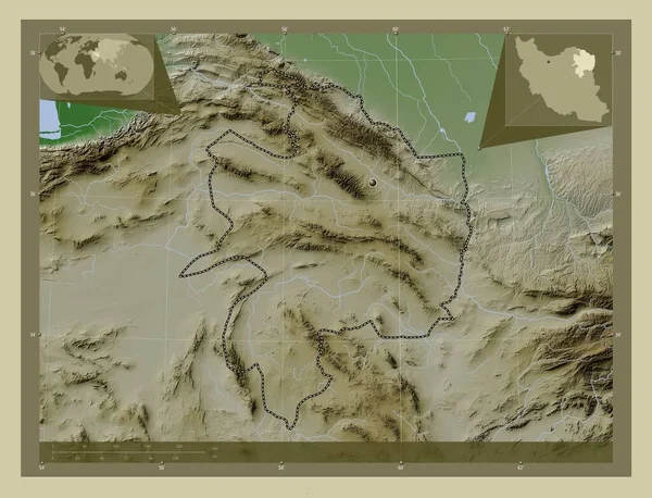 Hovd Province Mongolia Elevation Map Colored Wiki Style Lakes Rivers ...