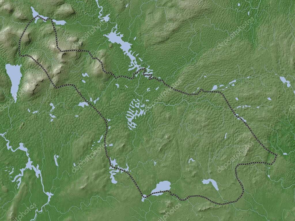 Cavan, condado de Irlanda. Mapa de elevación coloreado en estilo wiki ...
