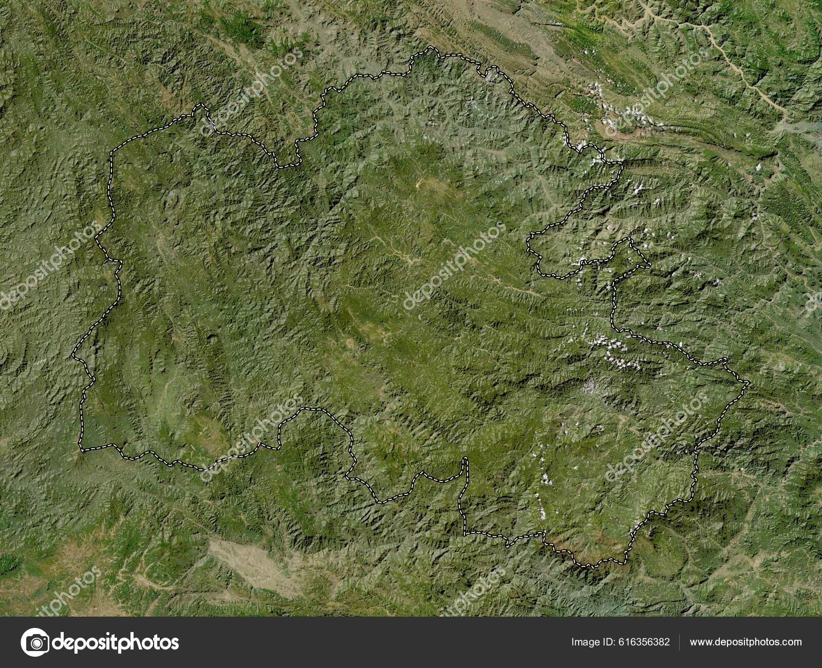 Houaphan Province Laos Low Resolution Satellite Map — Stock Photo ...