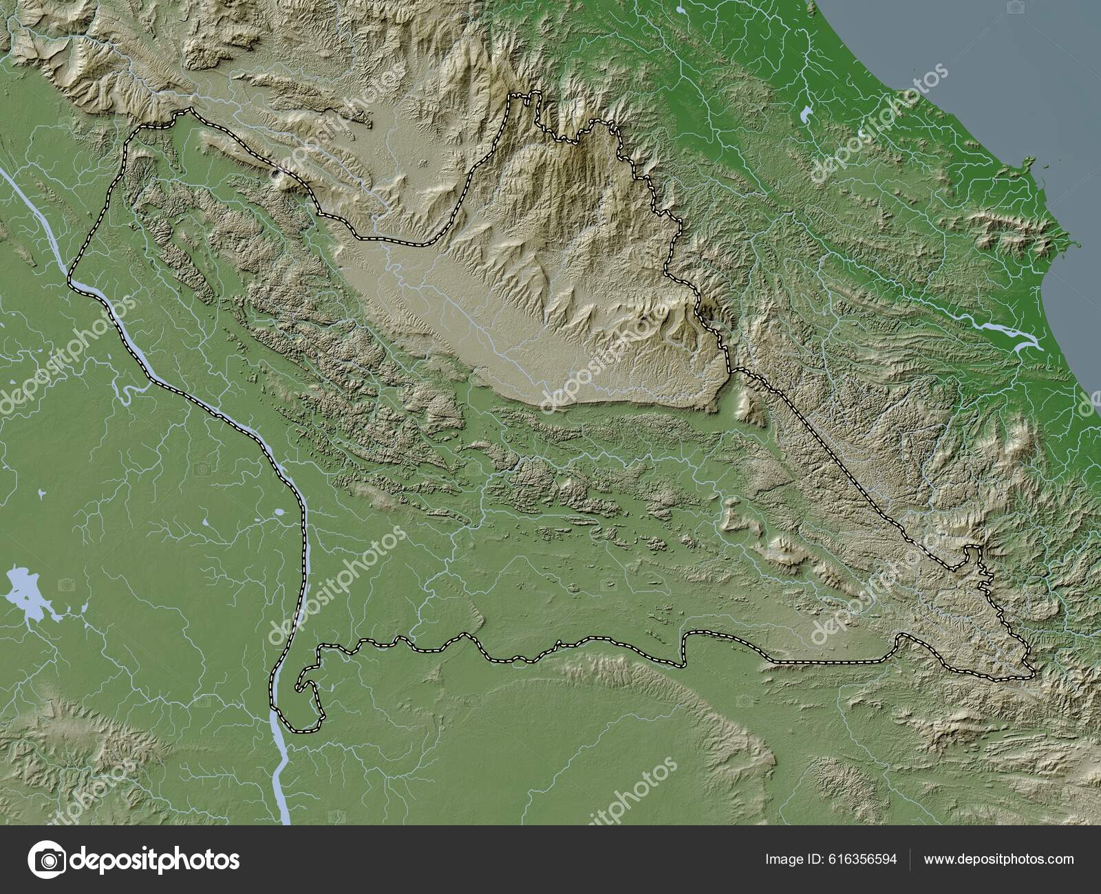 Khammouan Province Laos Elevation Map Colored Wiki Style Lakes Rivers — Stock Photo © Yarr65 ...