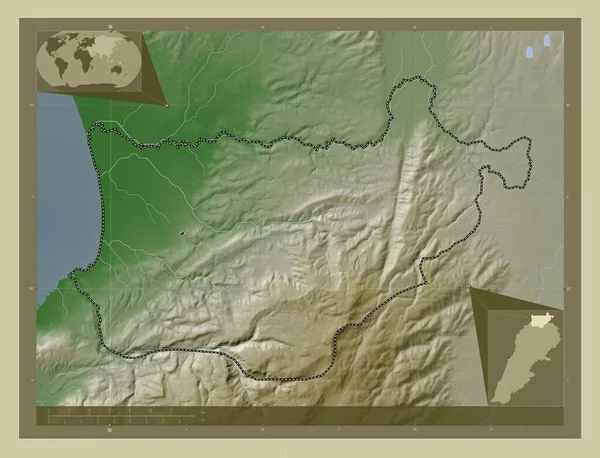 Mondol Kiri Province Cambodia Elevation Map Colored Wiki Style Lakes ...