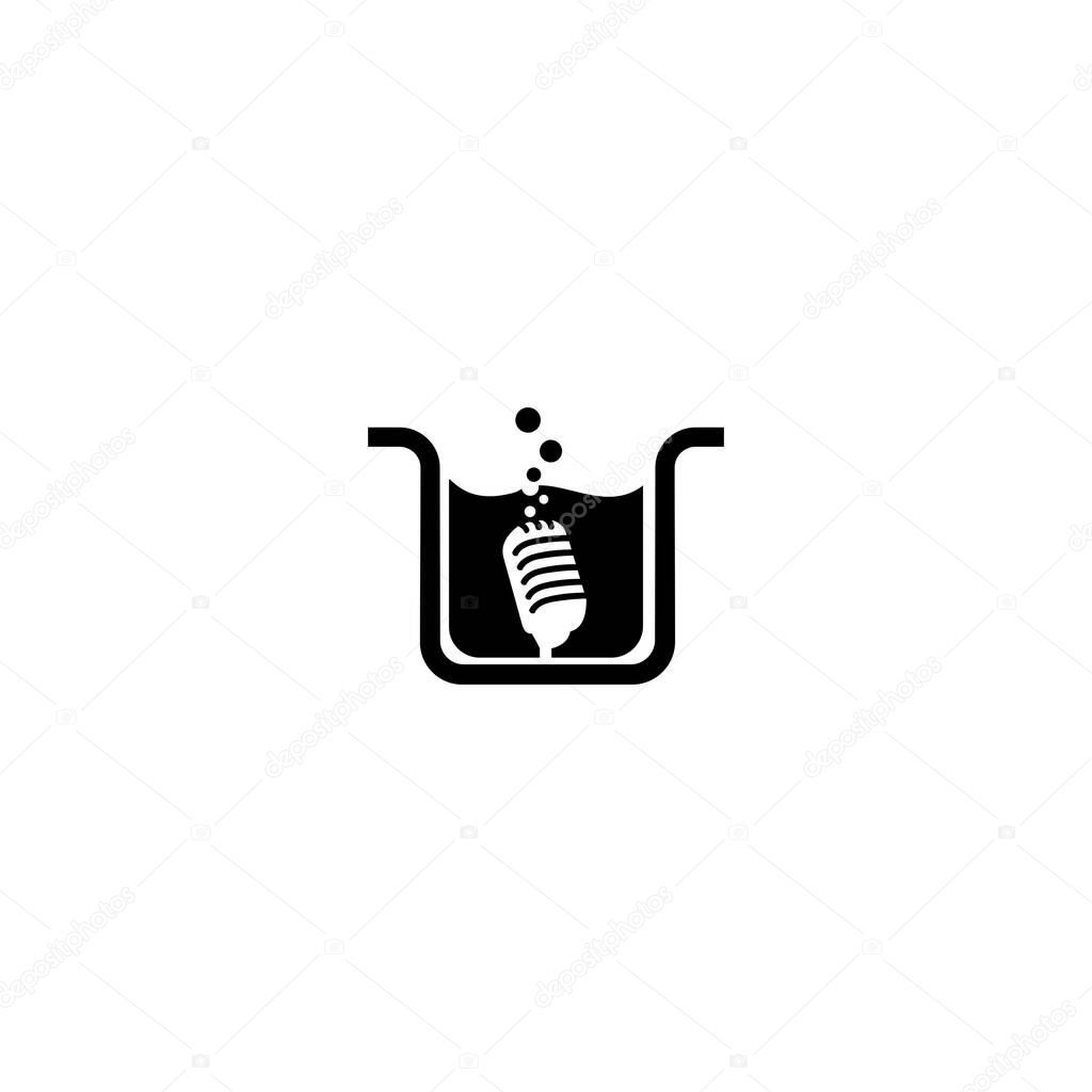 plantilla de dise o de logotipo de icono de laboratorio podcast 2024