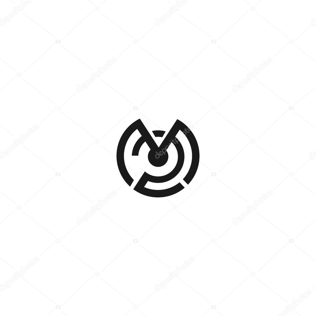 Plantilla vectorial de dise o de logotipo de 2 letras M2 M 2024