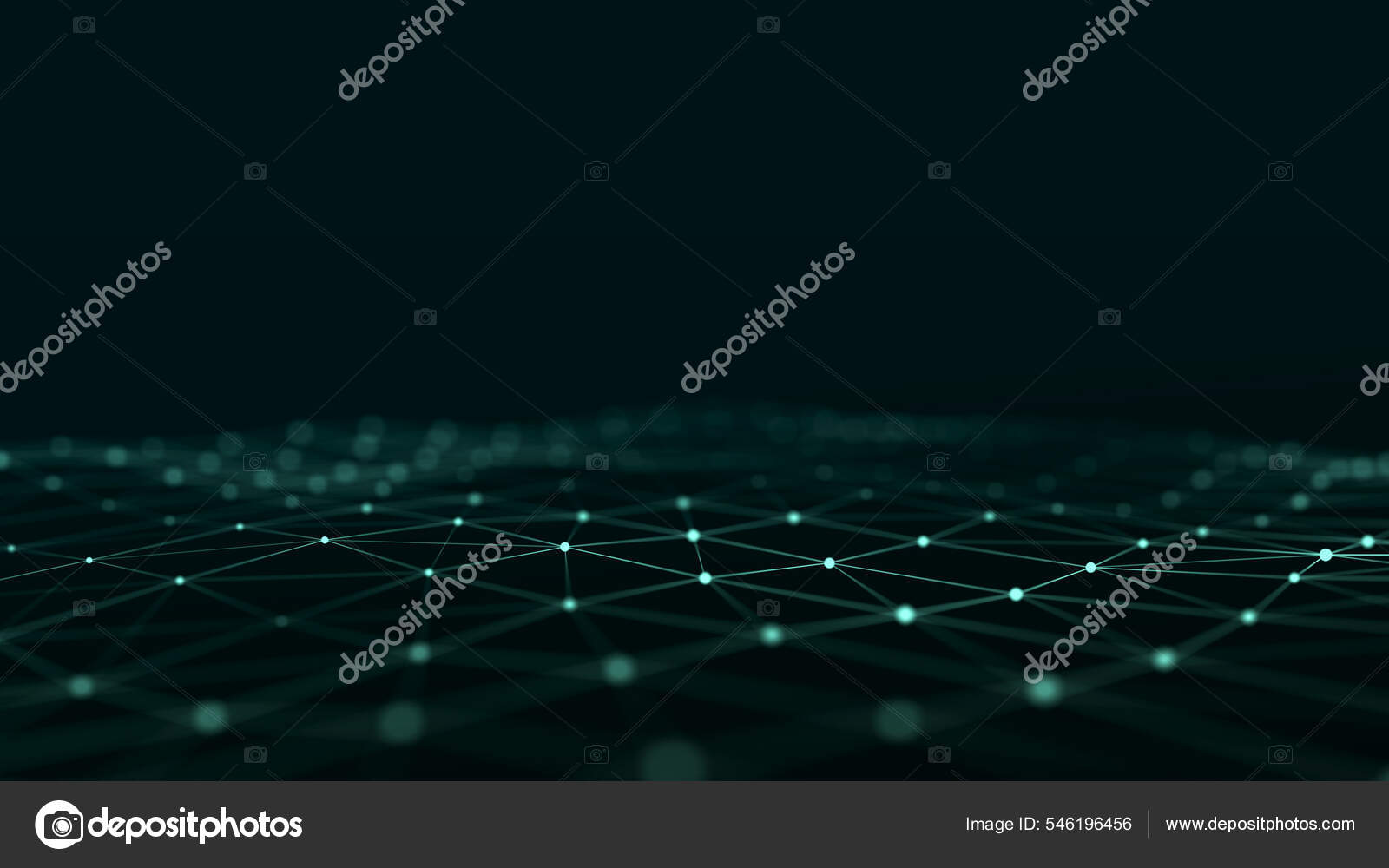 Large Digital Data Background Abstract Wave Moving Dots — Stock Photo ...