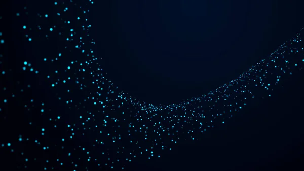 Abstract background of moving dust particles. Incident light with glare ...