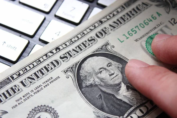 Dollar Bill Laptop Computer Mouse Stock Photo by ©birchphotographer ...