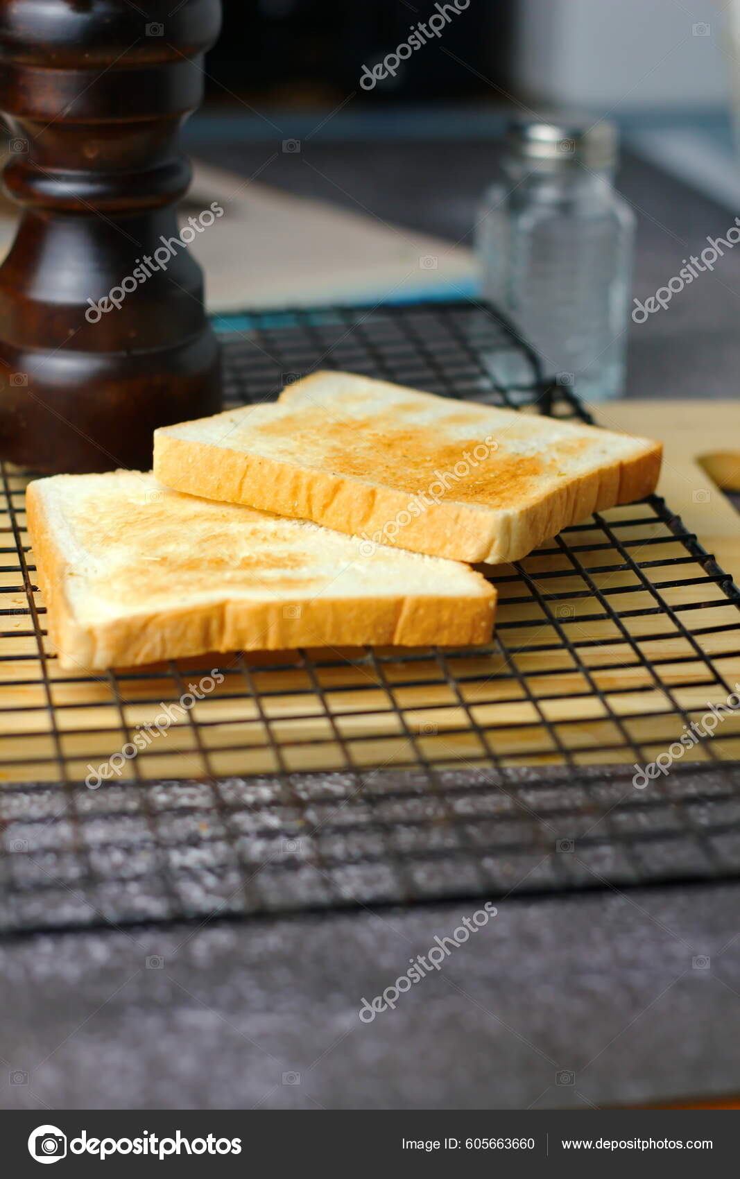 Freshly Made Toasts Laid Out Ready Serve Table — Stock Photo ...