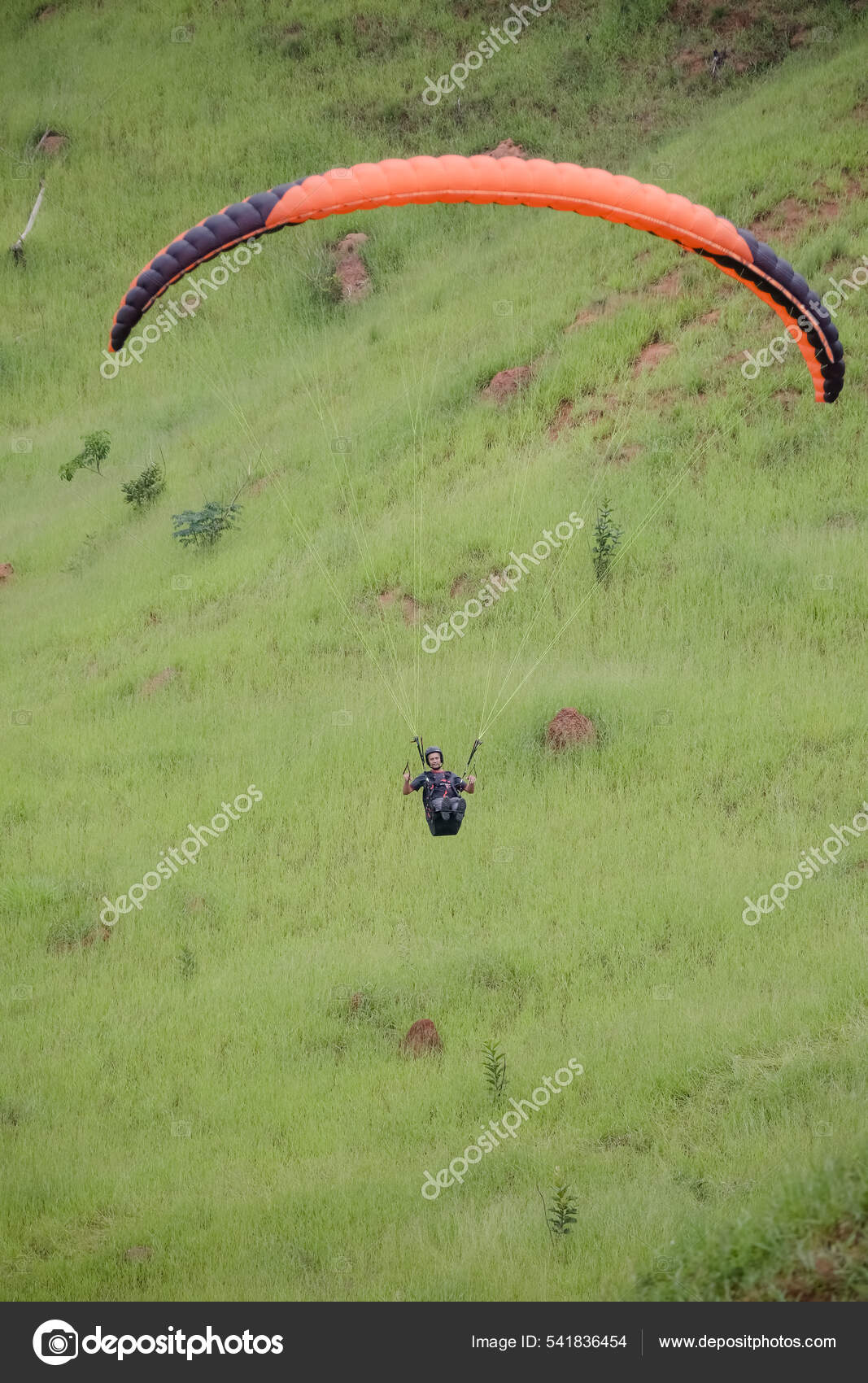 Paraglider Similar Parachute Also Has Flexible Structure — Stock ...