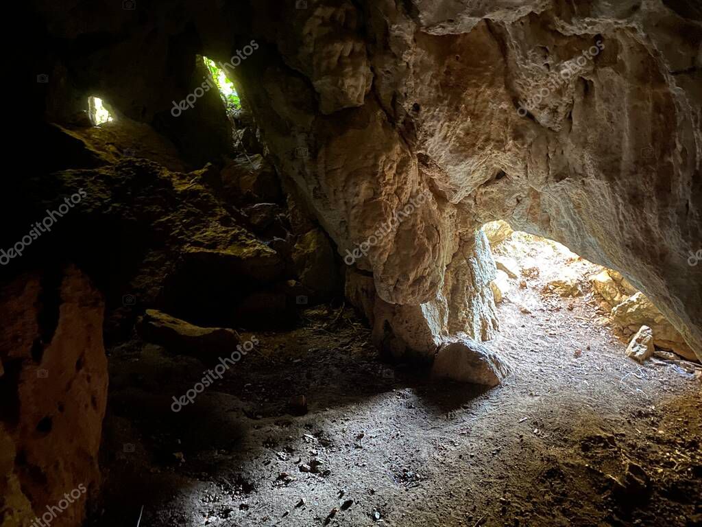 Hidden cave on natural park of serra da agua, Portugal. Pictures from ...