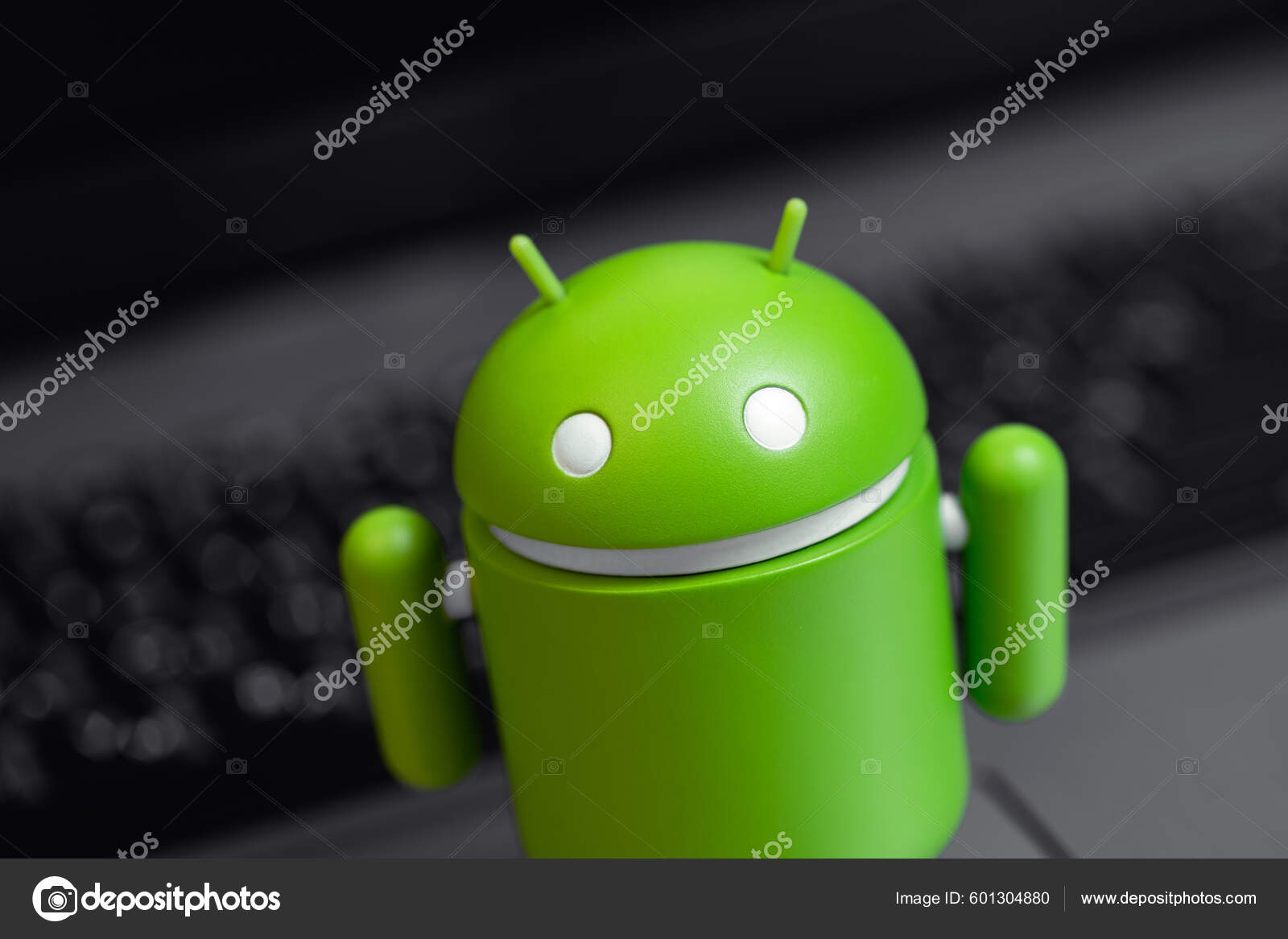 Google Android Figure Notebook Background Closeup Google Android ...