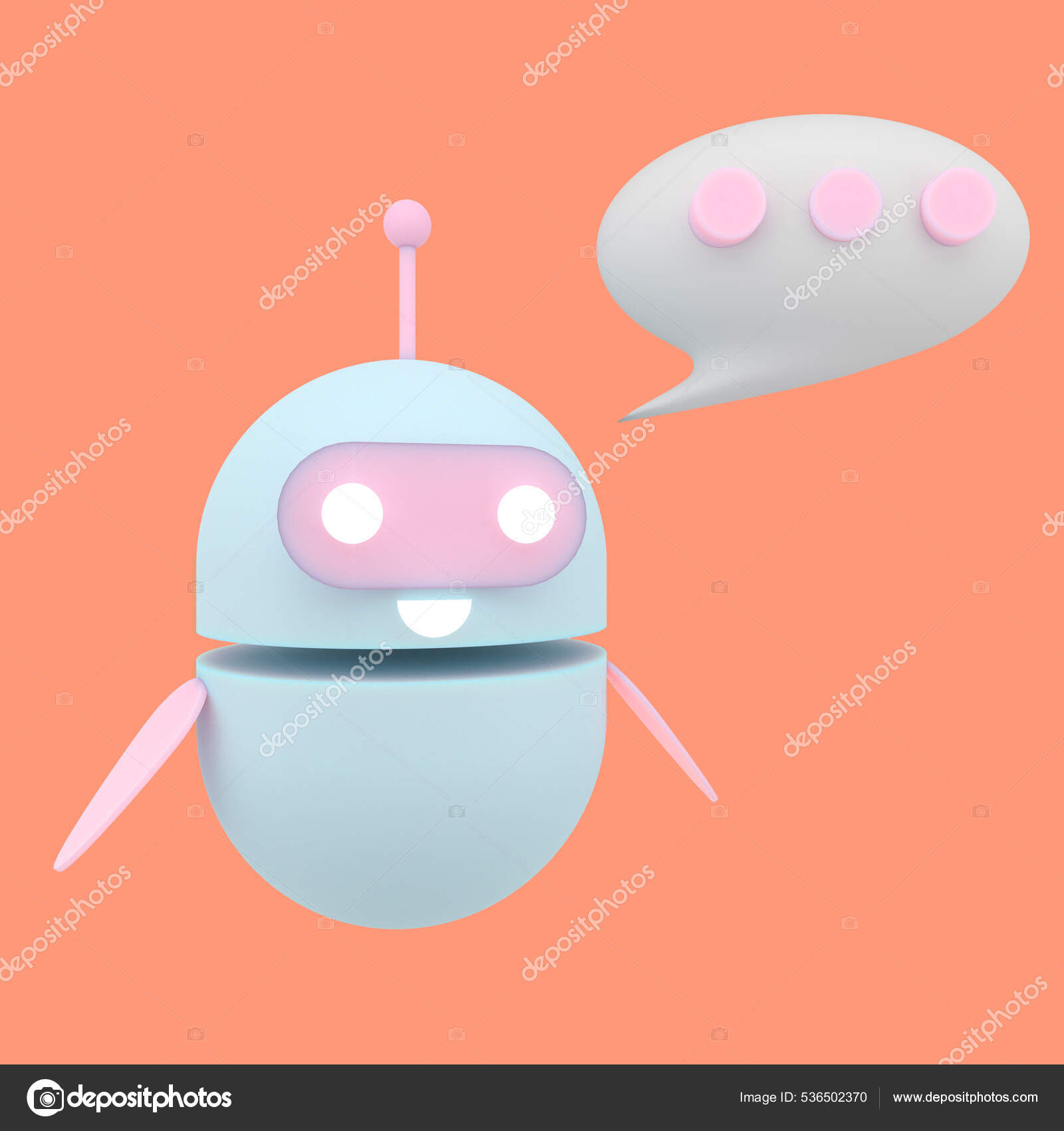 Robot Chatbot Icon Cute Bot Helper Mascot Character Cartoon Symbol ...