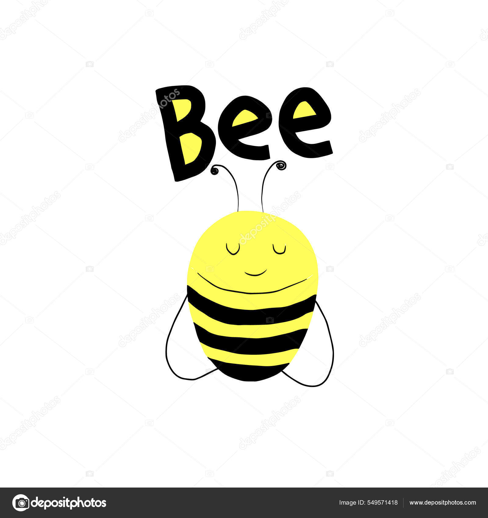 Cute Bee Cartoon Vector Illustration Stock Vector By ©marina Makeeva