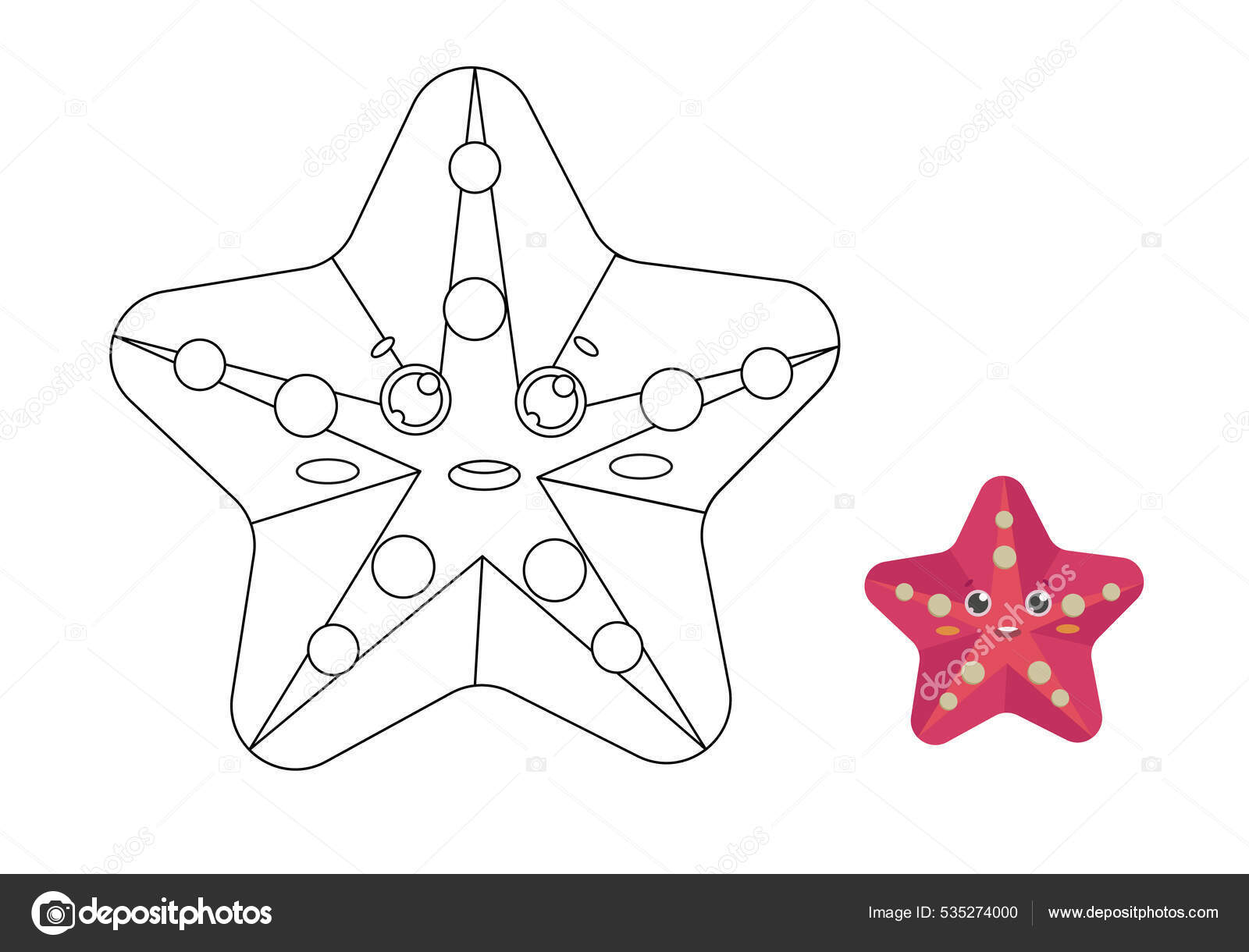 Bintang Laut Mewarnai Coloring Gambar Pages Para Mar Starfish Colorir ...