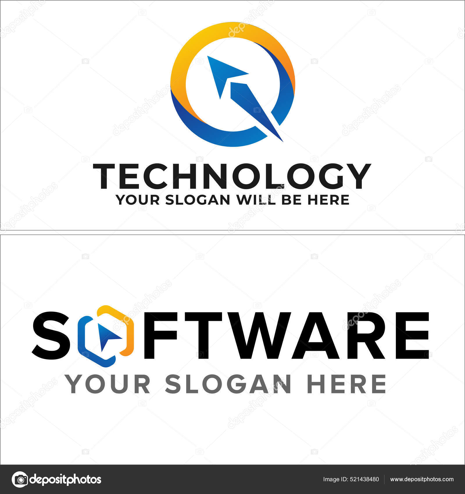 Technology app software business logo design Stock Vector Image by ...