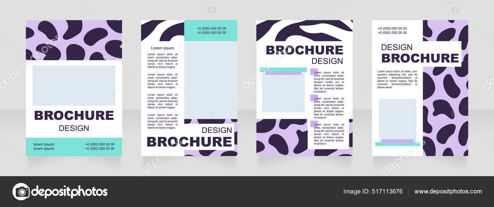 Wild Animals Blank Colorful Brochure Layout Design Zebra Stripes ...