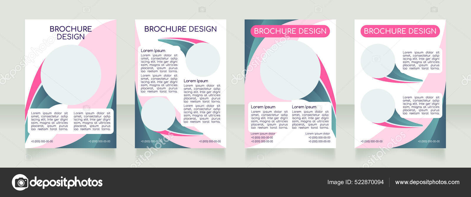 Annual Organization Report Blank Brochure Layout Design Vertical Poster ...