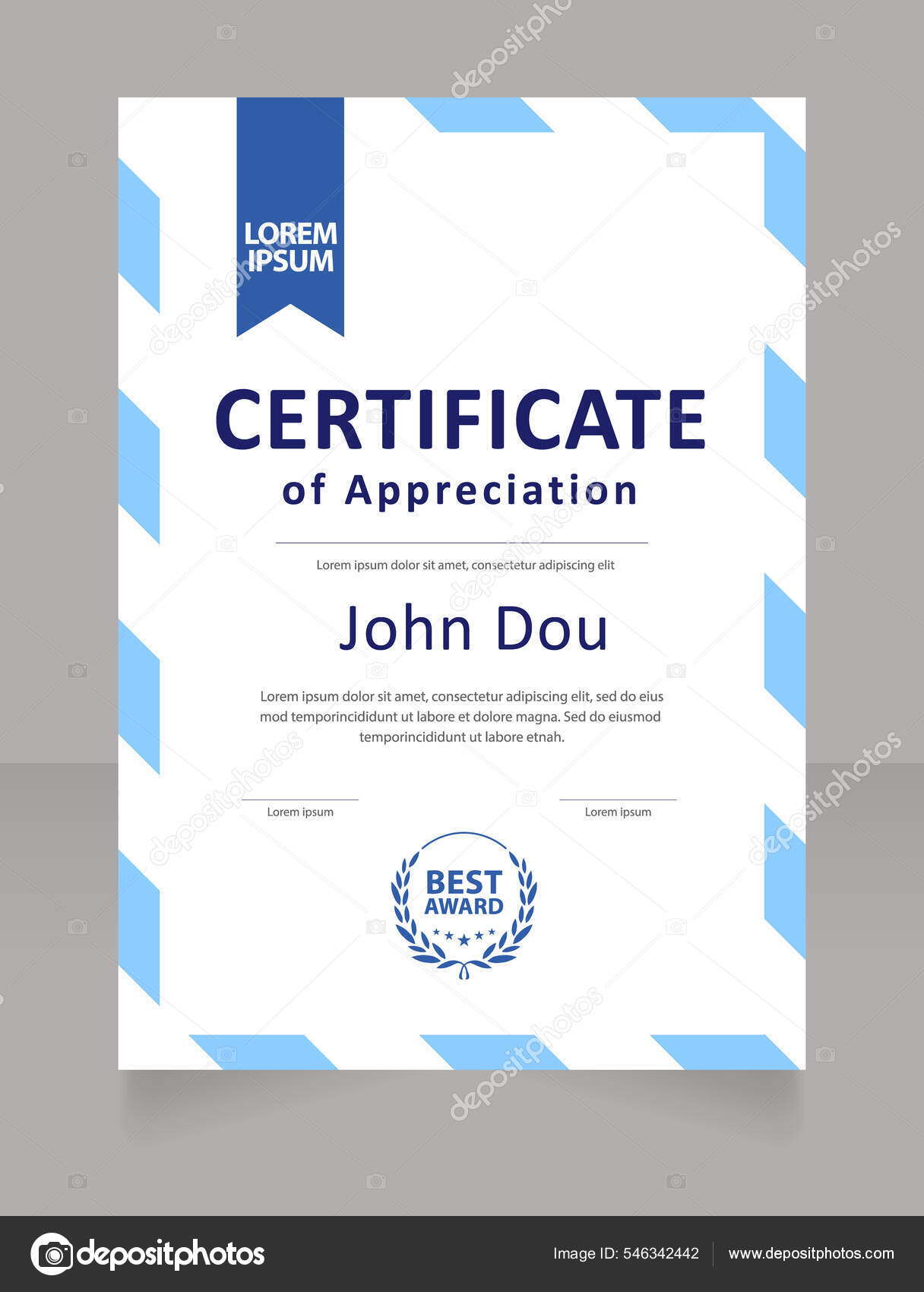 Scientific Course Certificate Design Template Education Program Vector ...