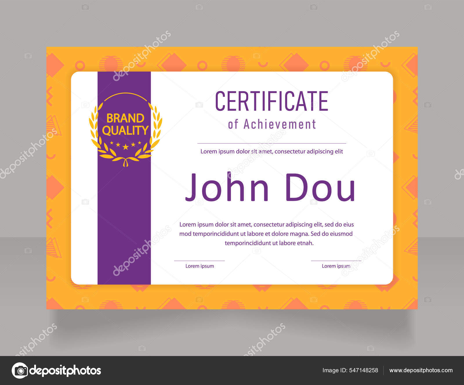 Seminar Certificate Design Template Vector Diploma Customized Copyspace ...