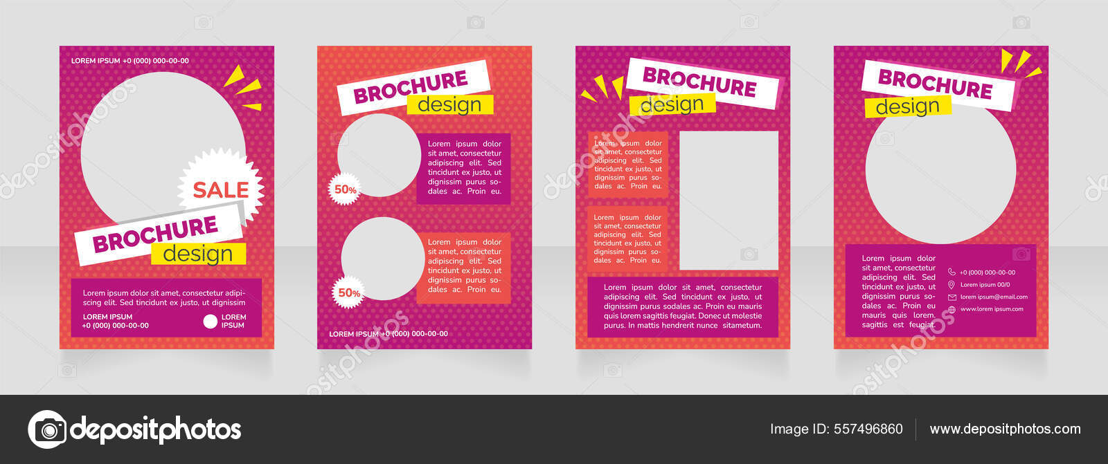 Limited Time Offers Season Goods Blank Brochure Design Template Set ...