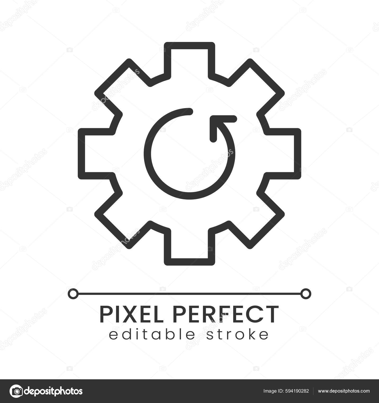 Update Blue Pixel Perfect Linear Icon Settings Adjustment Application Version Stock Vector Image ...