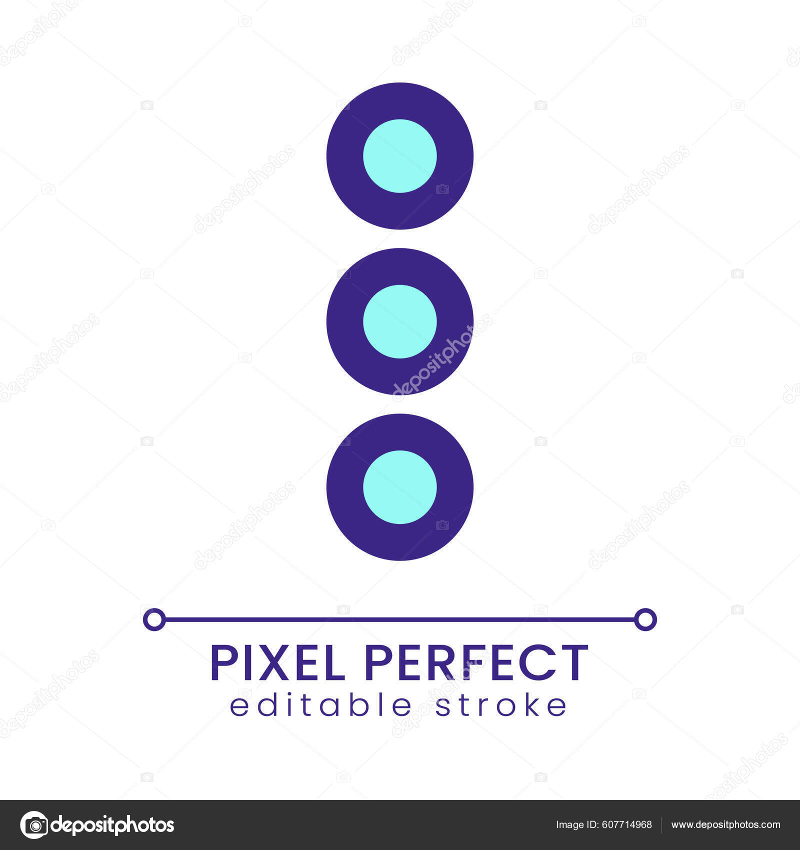 Ellipsis Menu Pixel Perfect Rgb Color Icon Additional Commands Simple Stock Vector Image by ©tat ...