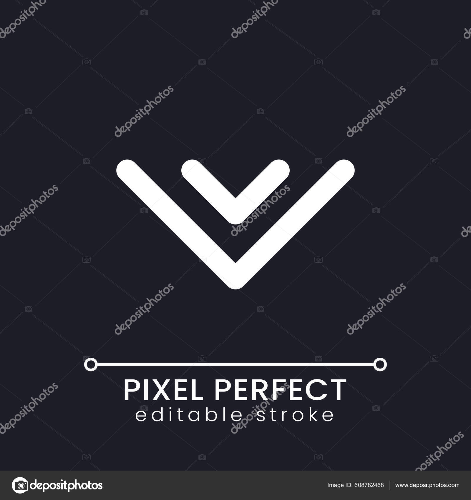 Scroll Bottom Pixel Perfect White Linear Icon Dark Theme Latest Stock ... Scroll Bottom Pixel Perfect White Linear Icon Dark Theme Latest Stock ...