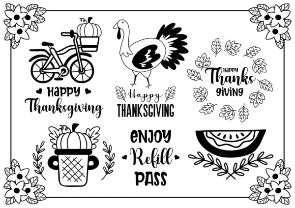 Thanksgiving Clipart Black And White