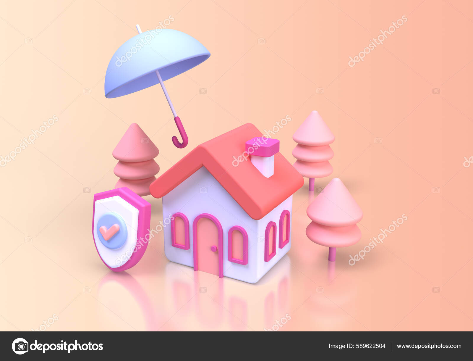 House Protection Insurance Concept Illustration Landing Page Template ...
