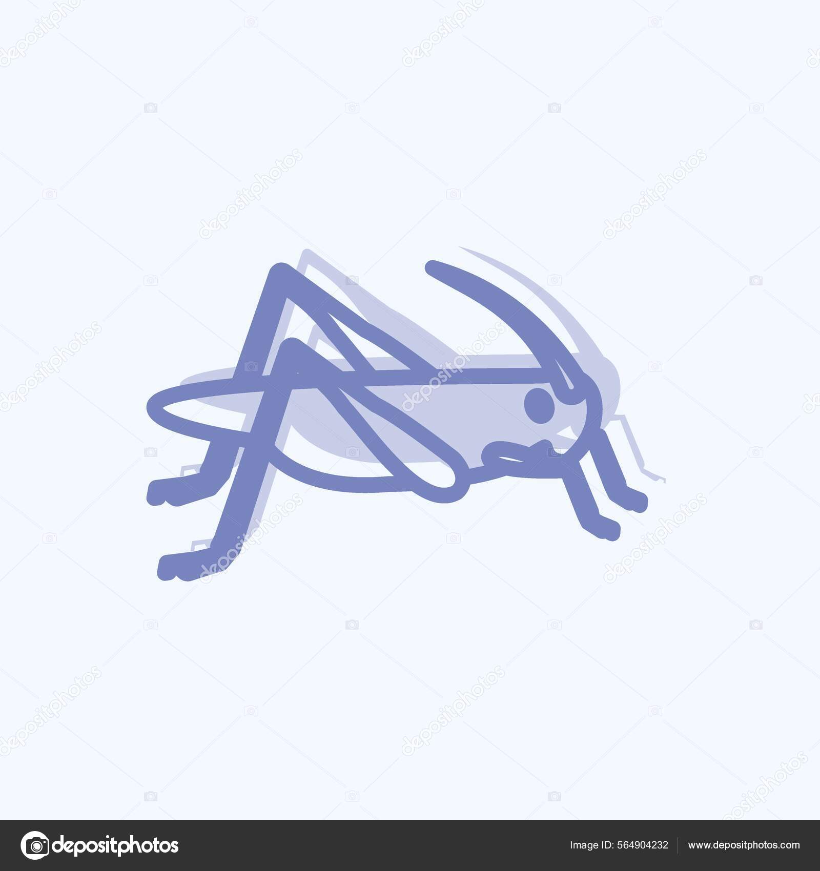 Icon Locust Infestation Suitable Disasters Symbol Two Tone Style Simple ...