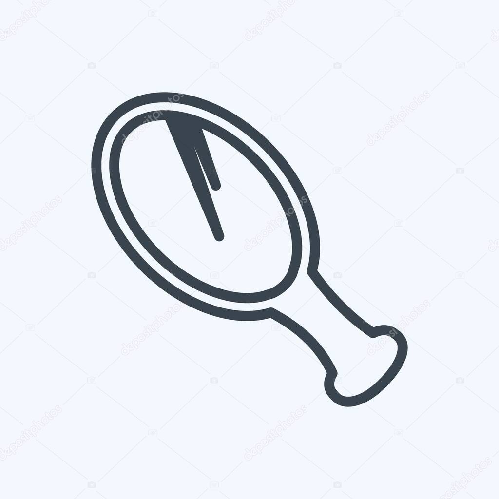 Icono Espejo. adecuado para el símbolo de cuidado de belleza. estilo de ...