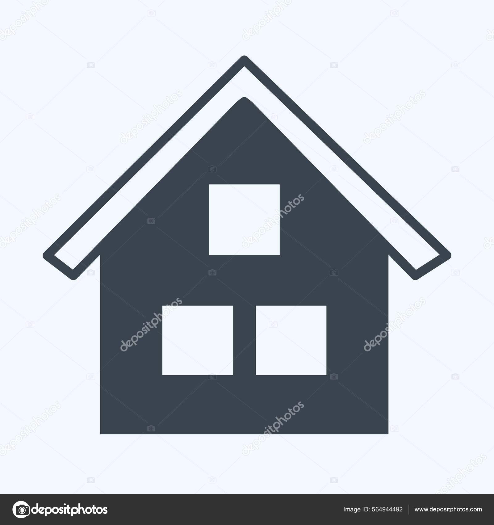 Icon Garden House Suitable Garden Symbol Glyph Style Simple Design ...